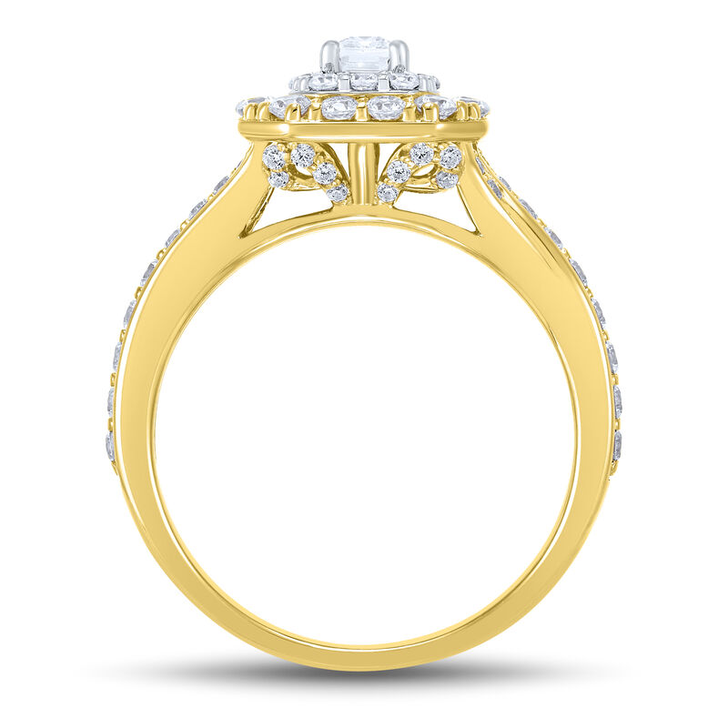 Helzberg Signature Emerald-Cut Halo Engagement Ring