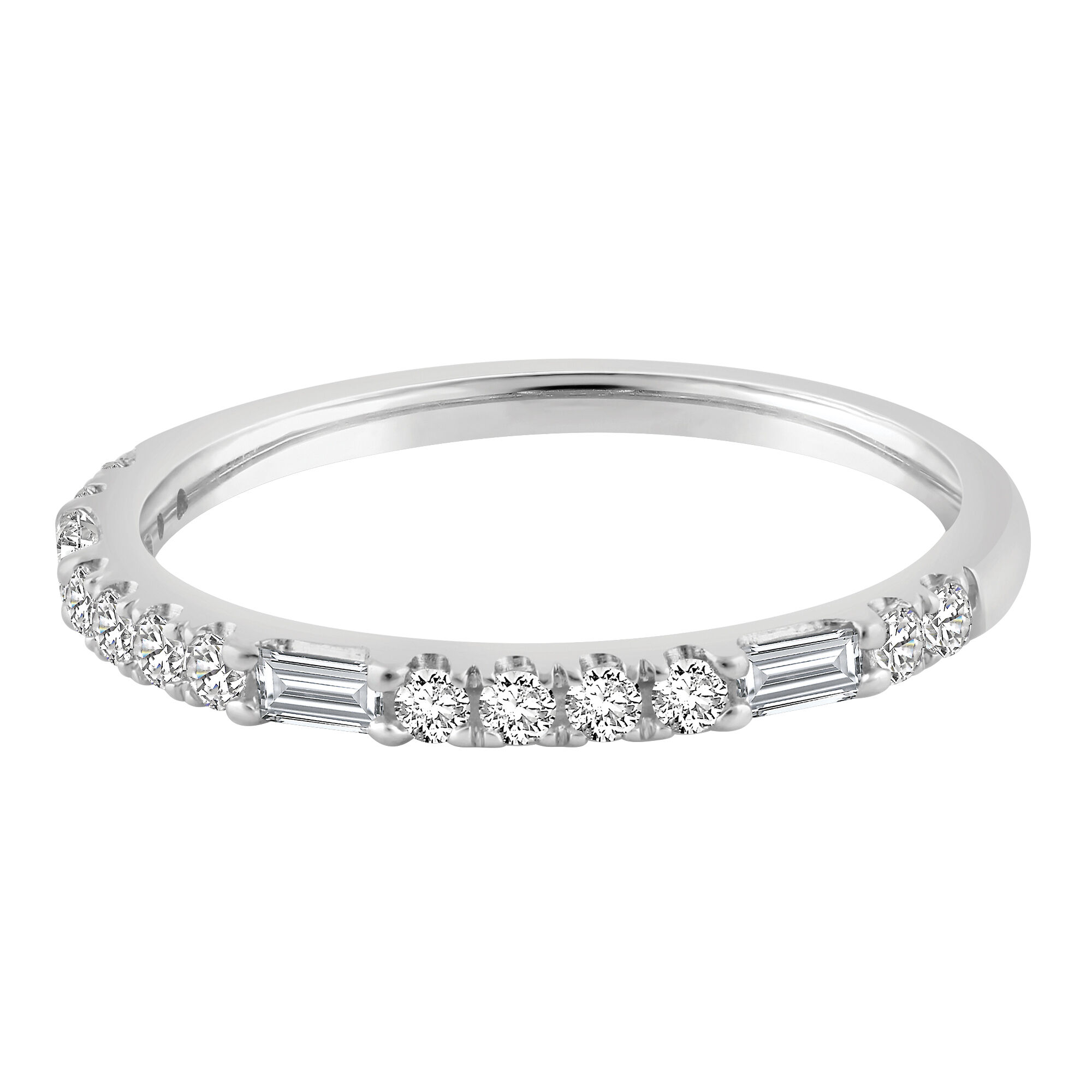 Helzberg Lab Grown Diamonds Stack Band in 10K Gold