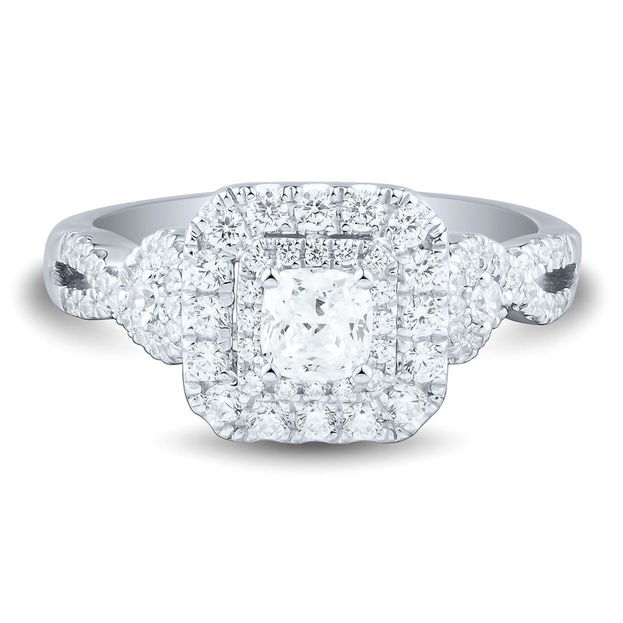Helzberg Limited Edition 1 ct. tw. Diamond Engagement Ring in 14K White ...