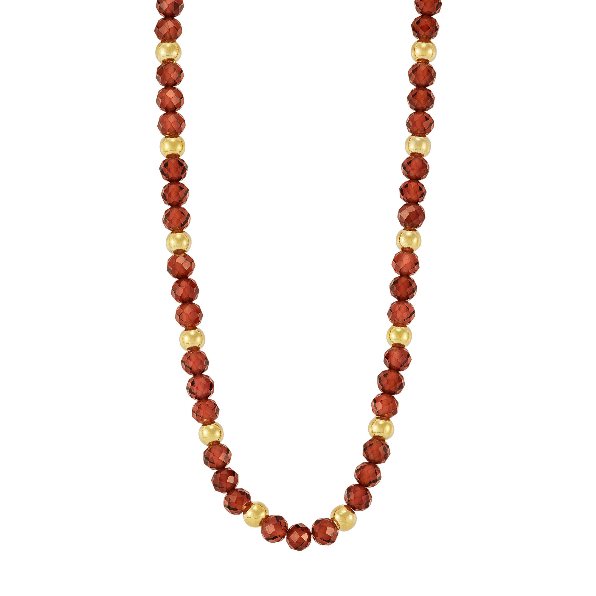 Scout & Lark Beaded Gemstone Necklace in Vermeil