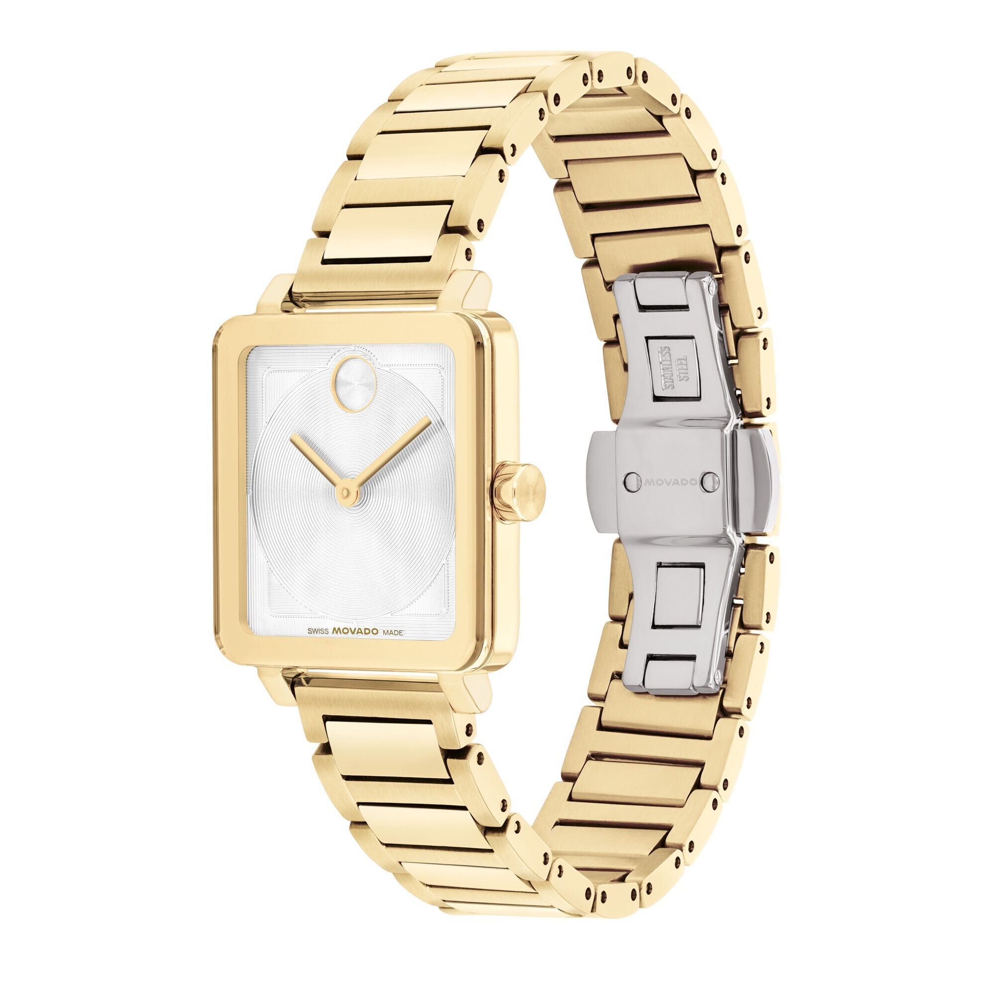 Movado Ladies Bold Watch in Gold-Tone Stainless Steel, 28x26MM