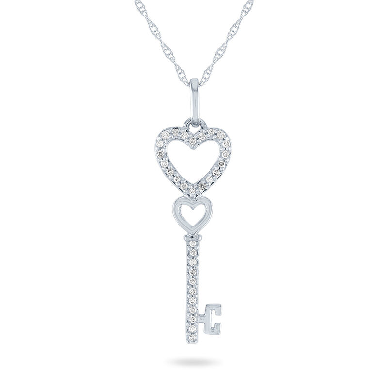 Diamond Heart Key Pendant | Helzberg Diamonds