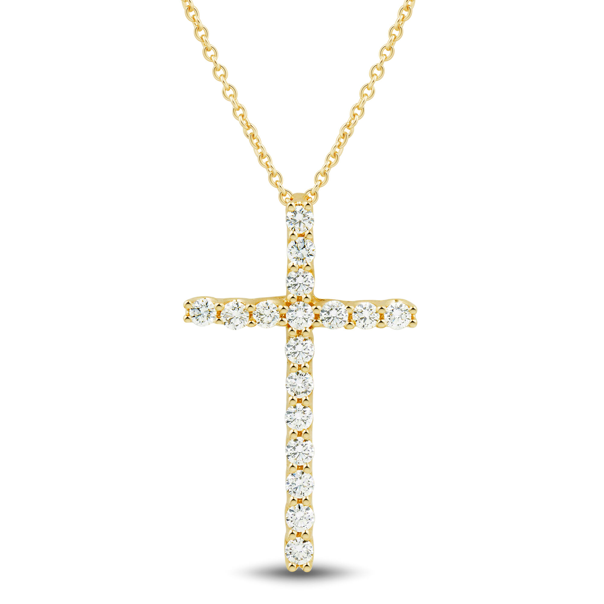 Helzberg Lab Grown Diamonds Lab Grown Diamond Cross Pendant