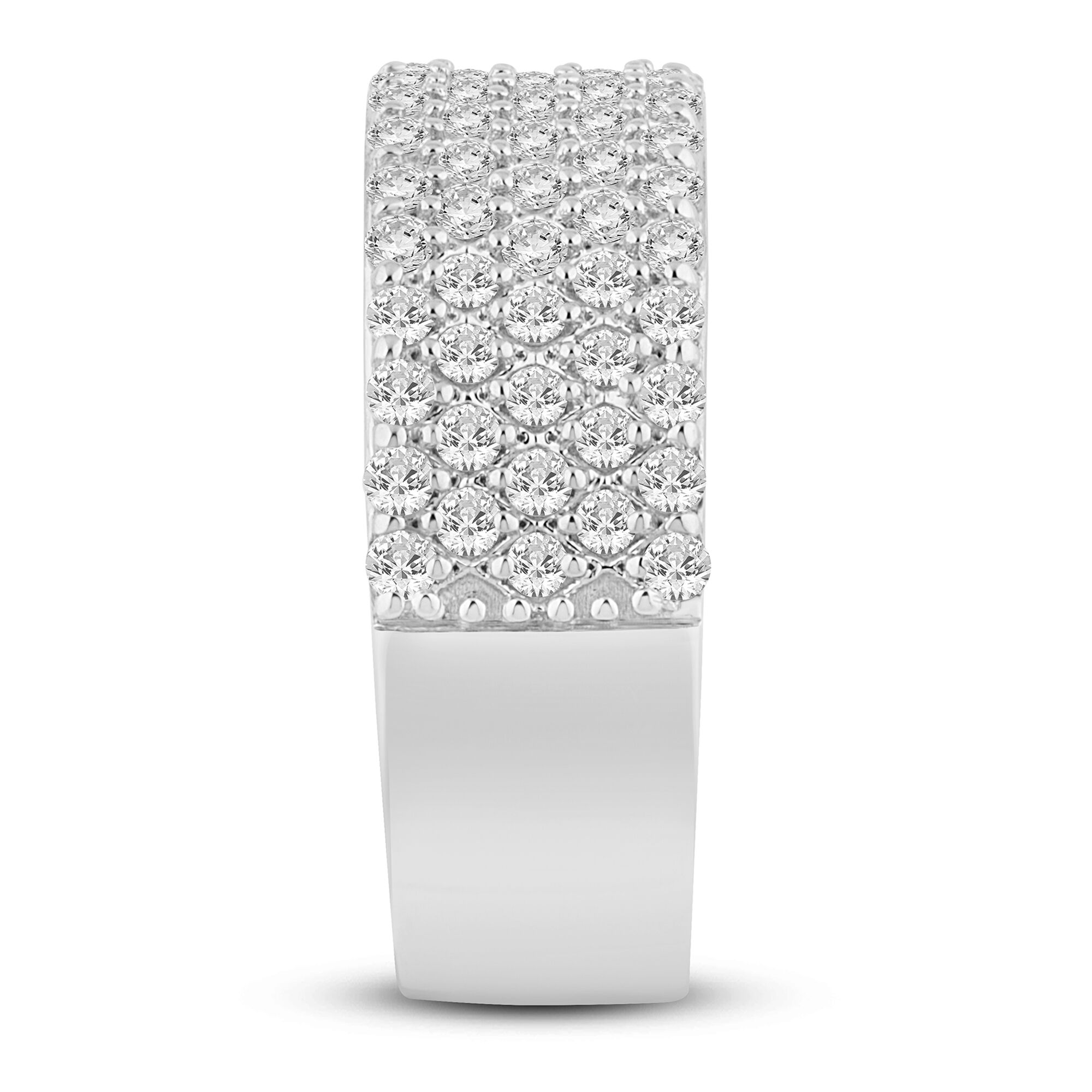 Helzberg Lab Grown Diamonds Lab Grown Diamond Pave Multi-Row Band in ...