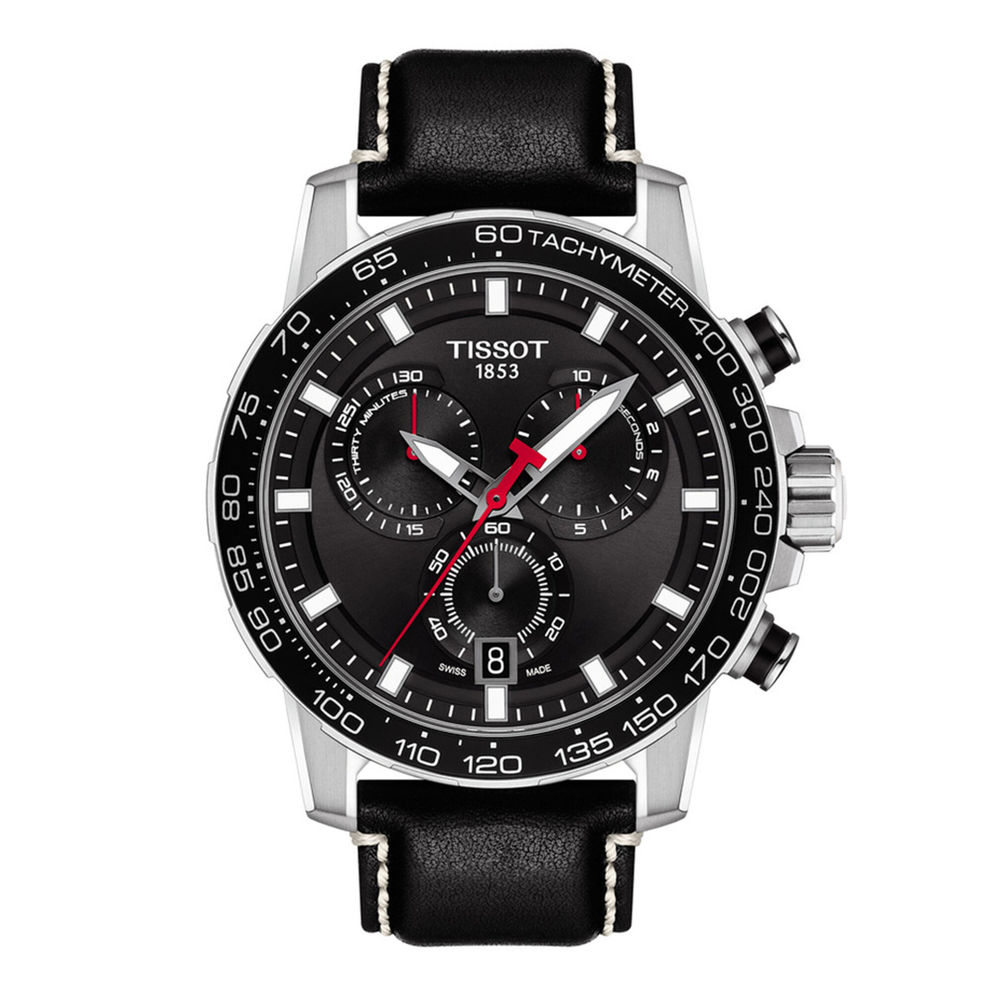Tissot Black Supersport Chrono Men’s Watch with Leather