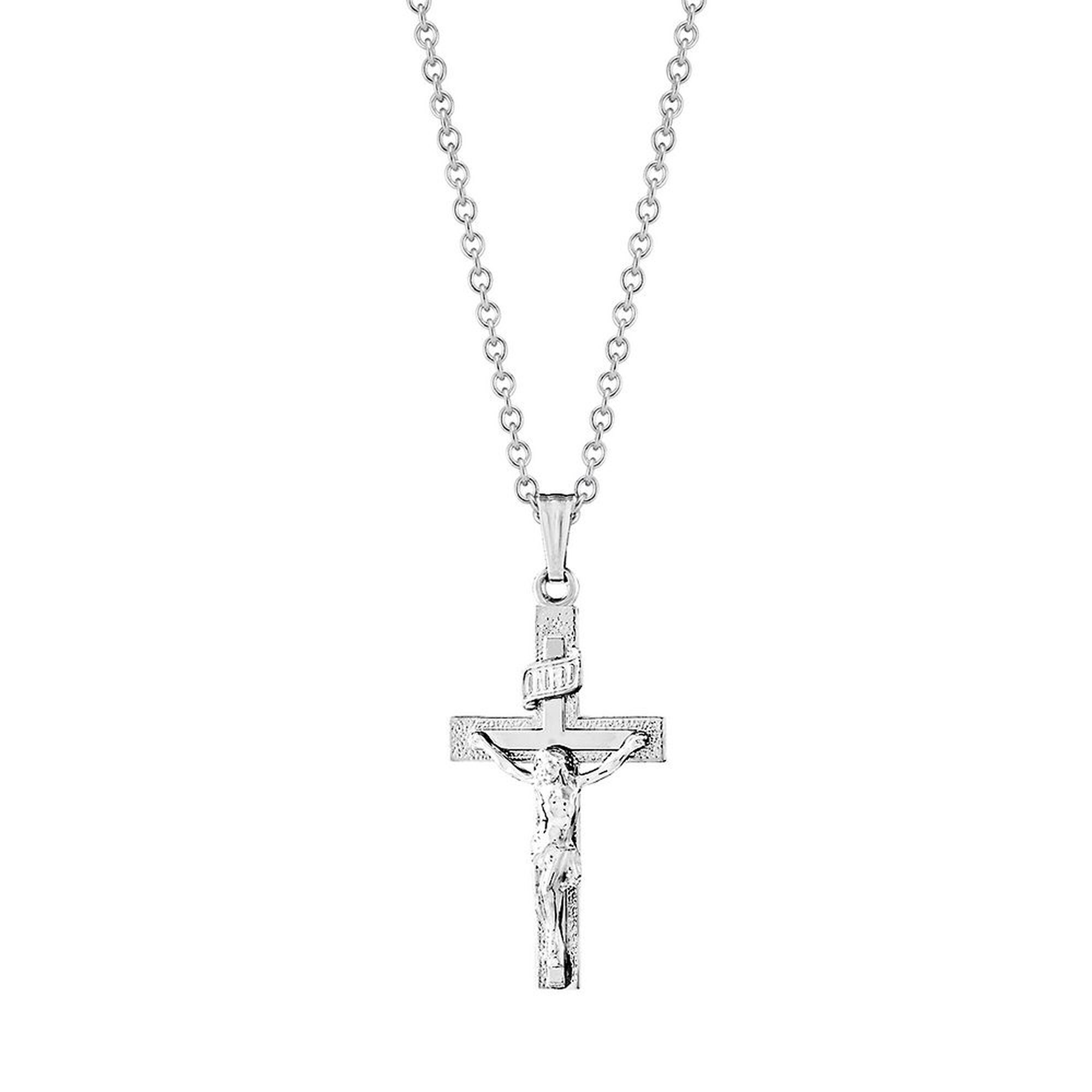 Children's Crucifix Cross Pendant in Sterling Silver | Helzberg Diamonds