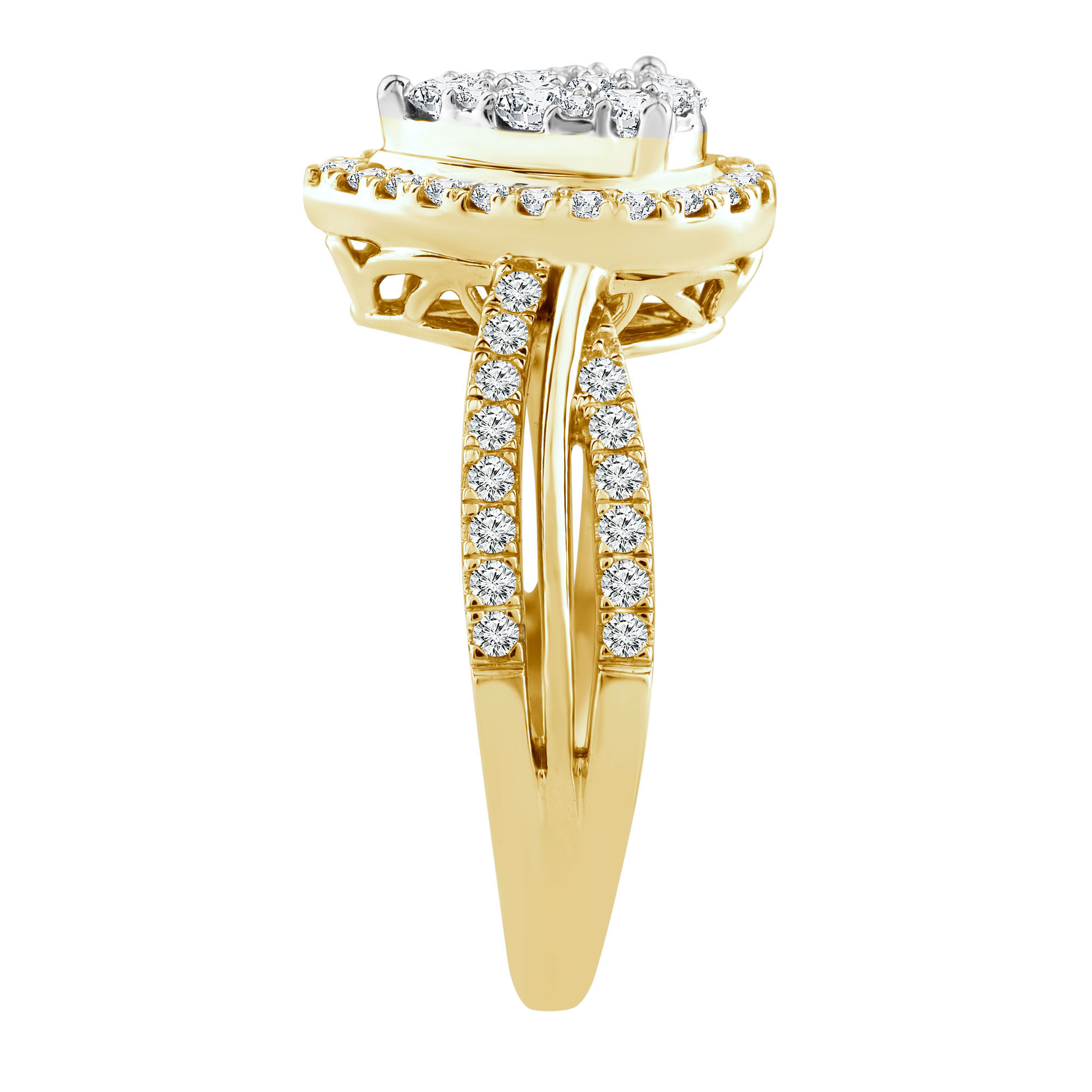 Diamond Composite Engagement Ring in 14K Yellow Gold (3/4 ct. tw.)