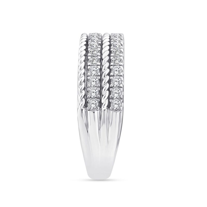 Diamond Multi-Row Band in 14K White Gold (1/2 ct. tw.)