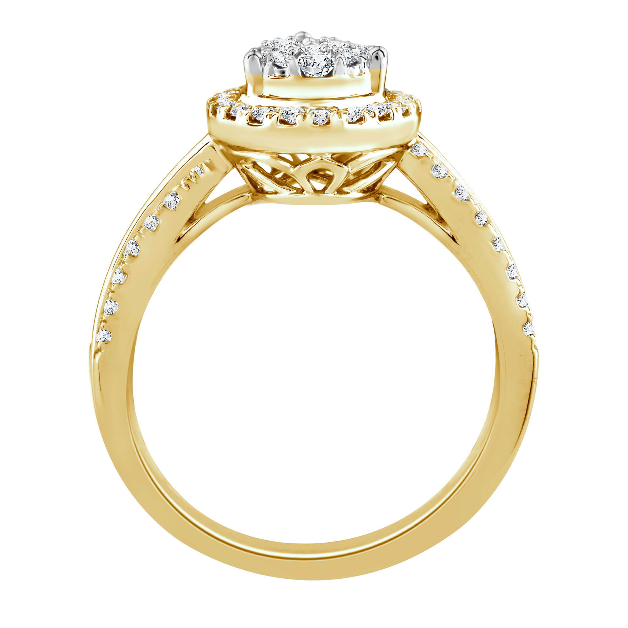 Diamond Composite Engagement Ring in 14K Yellow Gold (3/4 ct. tw.)