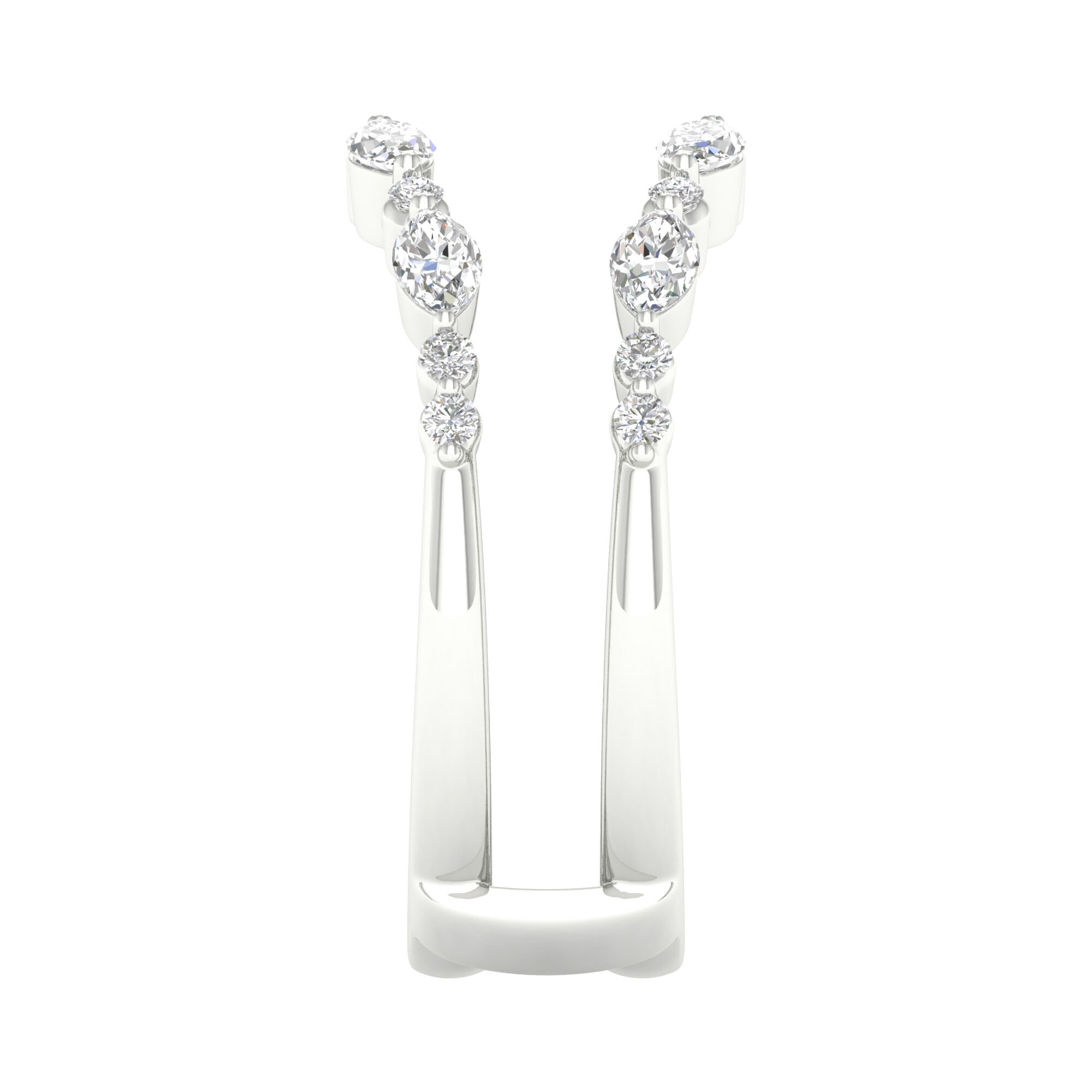 Round and Marquise Contour Ring Insert in 14K Gold (1/2 ct. tw.)