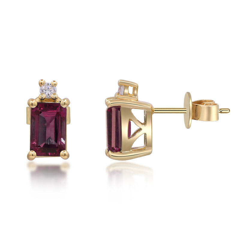 Gemstone and Diamond Accent Earrings in 10K Gold