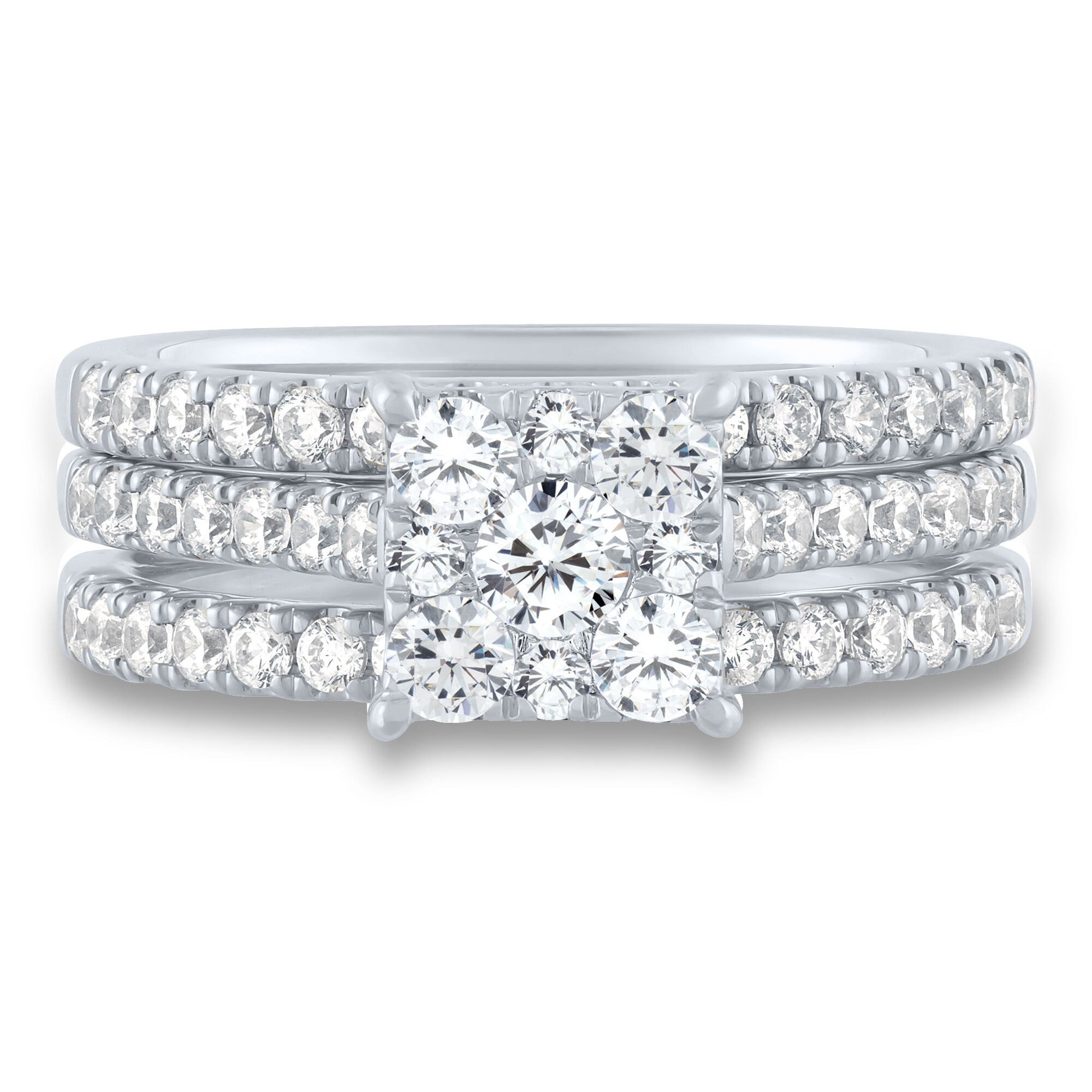Diamond Composite Engagement Ring Set in 10K Gold (1 1/2 ct. tw.)