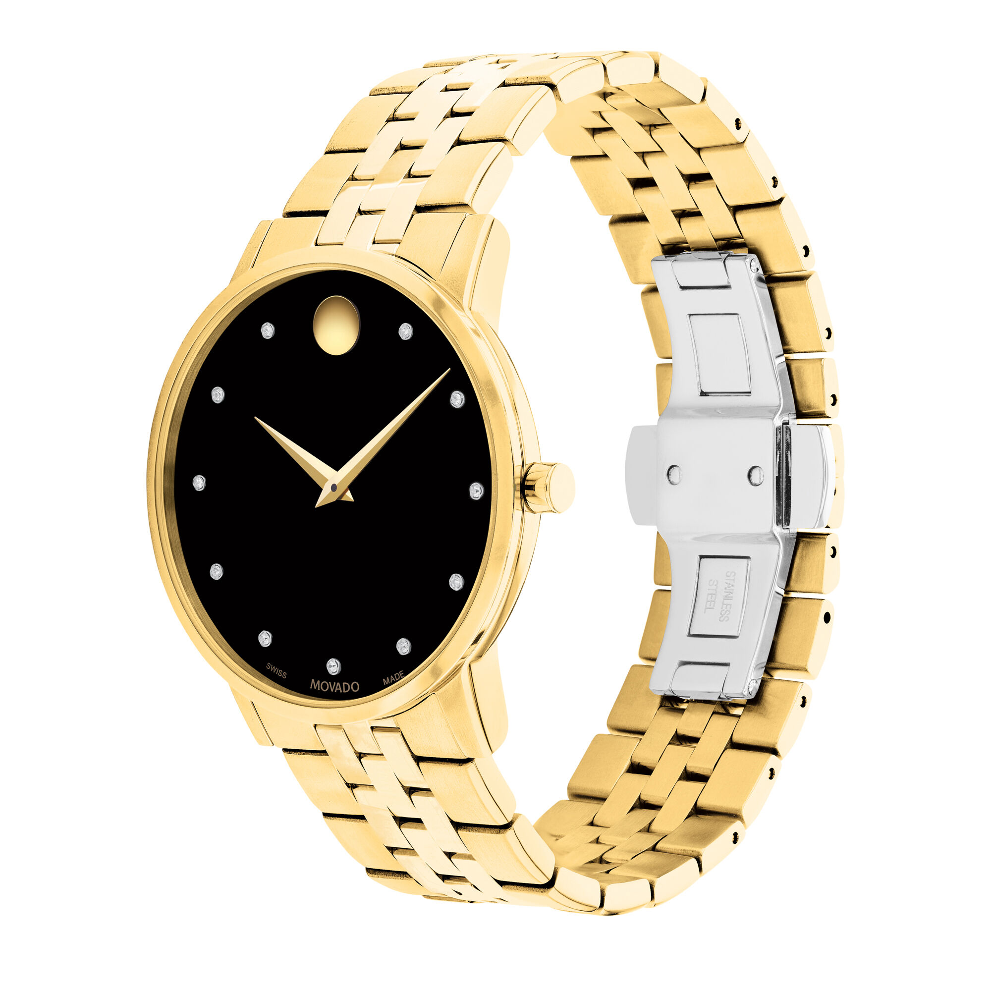 Movado® Museum Classic Watch in Yellow Gold-Tone Stainless Steel, 40MM