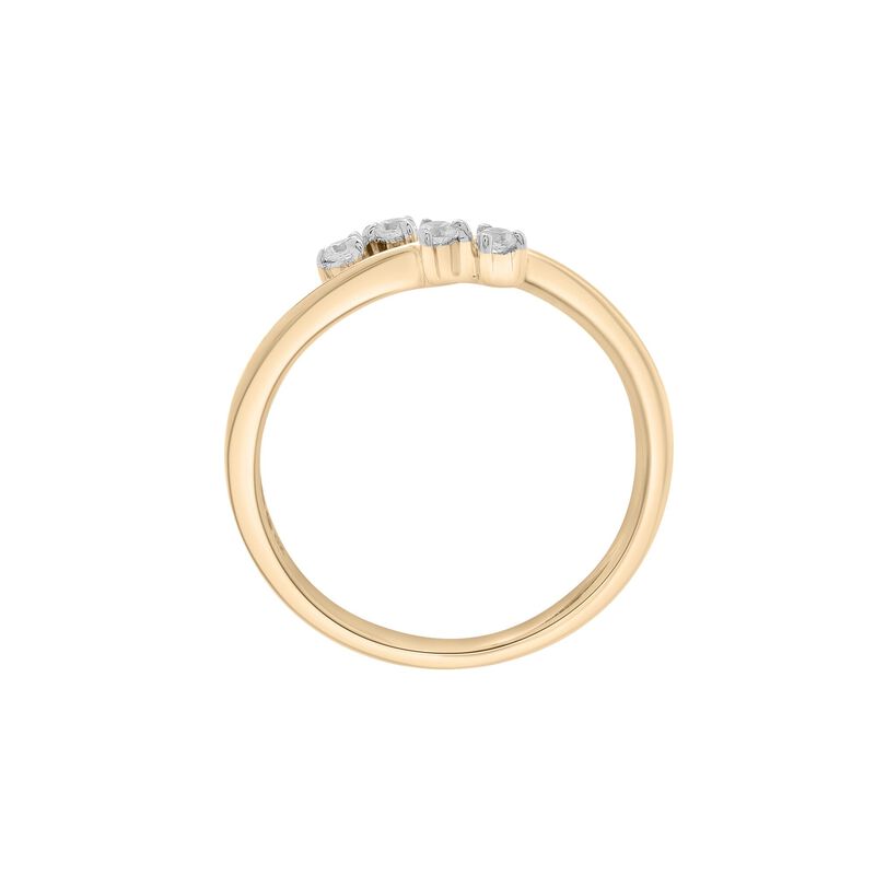 Diamond Open Bypass Ring in 10K Yellow Gold (1/10 ct. tw.)