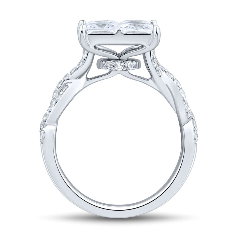 Lab Grown Diamond Composite Engagement Ring in 10K White Gold (3 1/2 ct ...