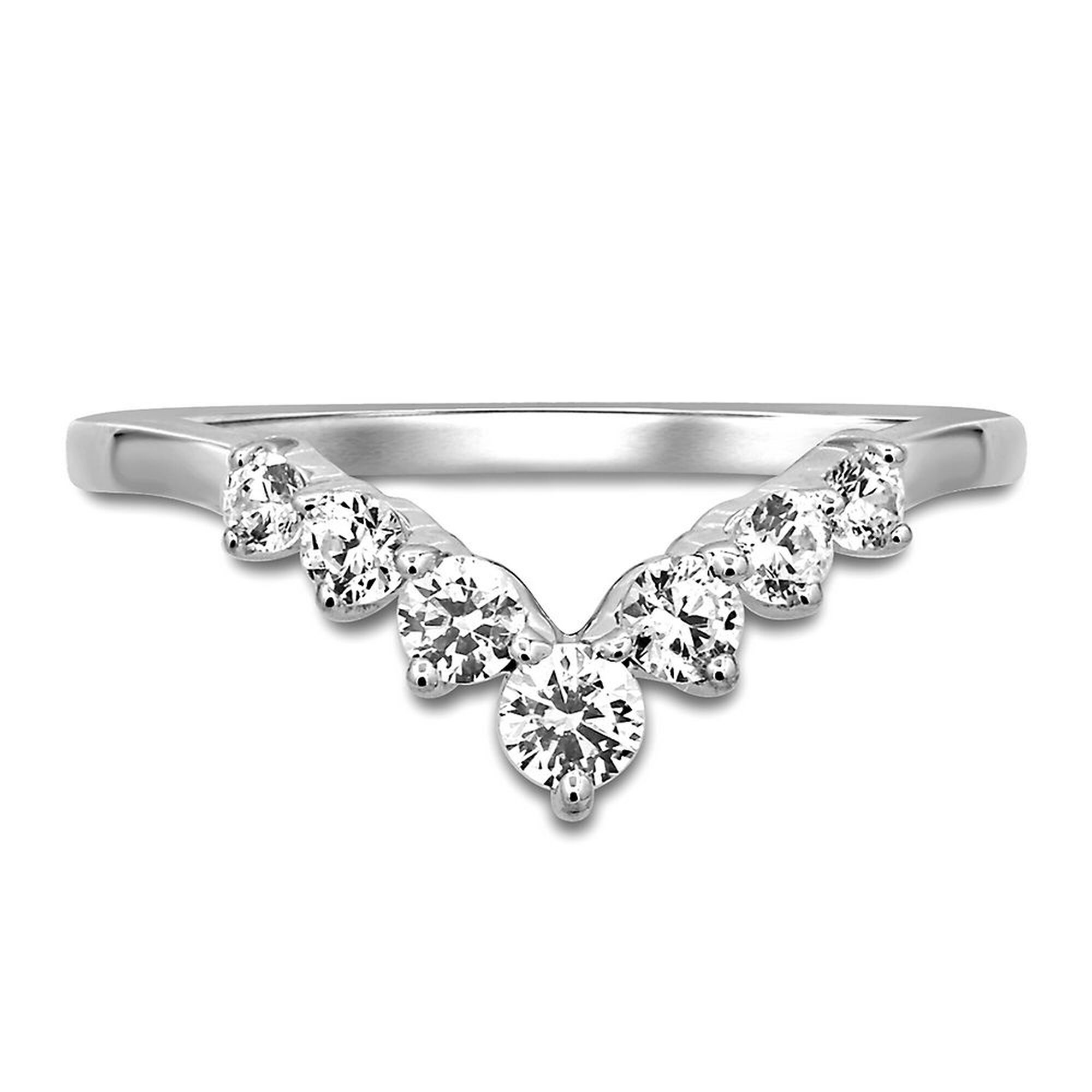 1/2 ct. tw. Diamond Contour Band in 14K Gold | Helzberg Diamonds