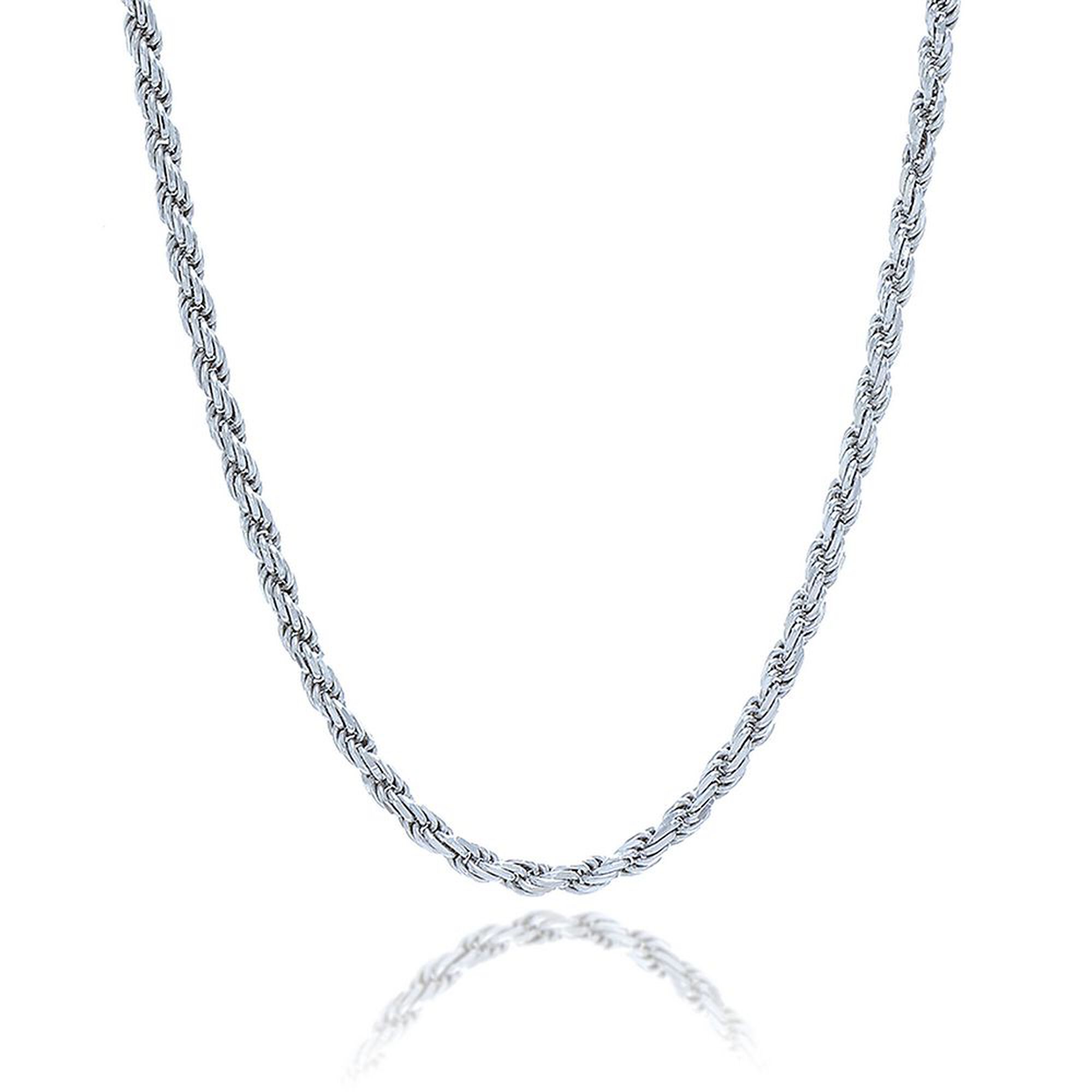 Rope Chain in Sterling Silver, 24" | Helzberg Diamonds