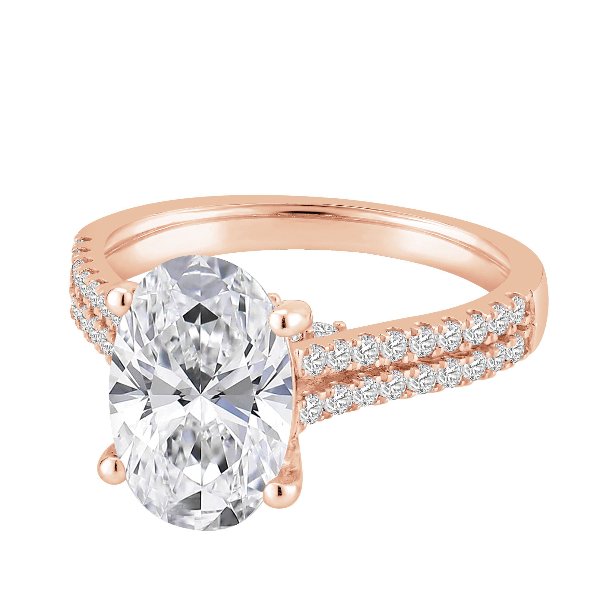 Helzberg Lab Grown Diamonds Oval Engagement Ring