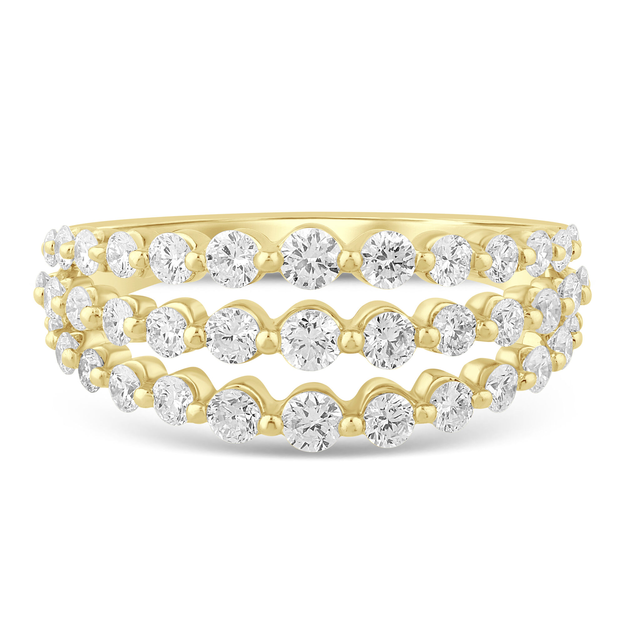 Helzberg Lab Grown Diamonds Lab Grown Diamond Three-Row Anniversary Band