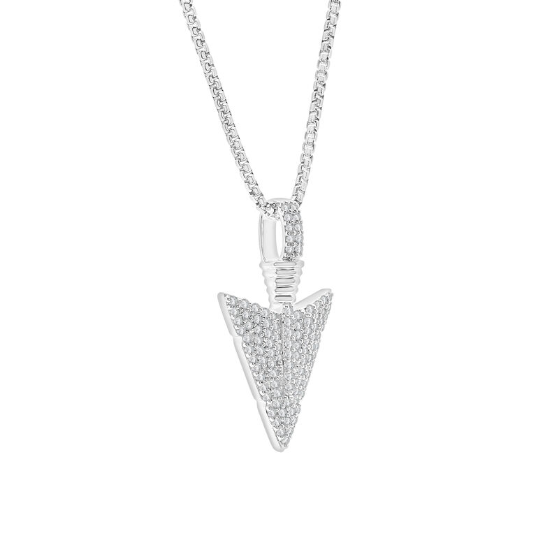 Men's Diamond Arrowhead Pendant in Sterling Silver (1/2 ct. tw.)