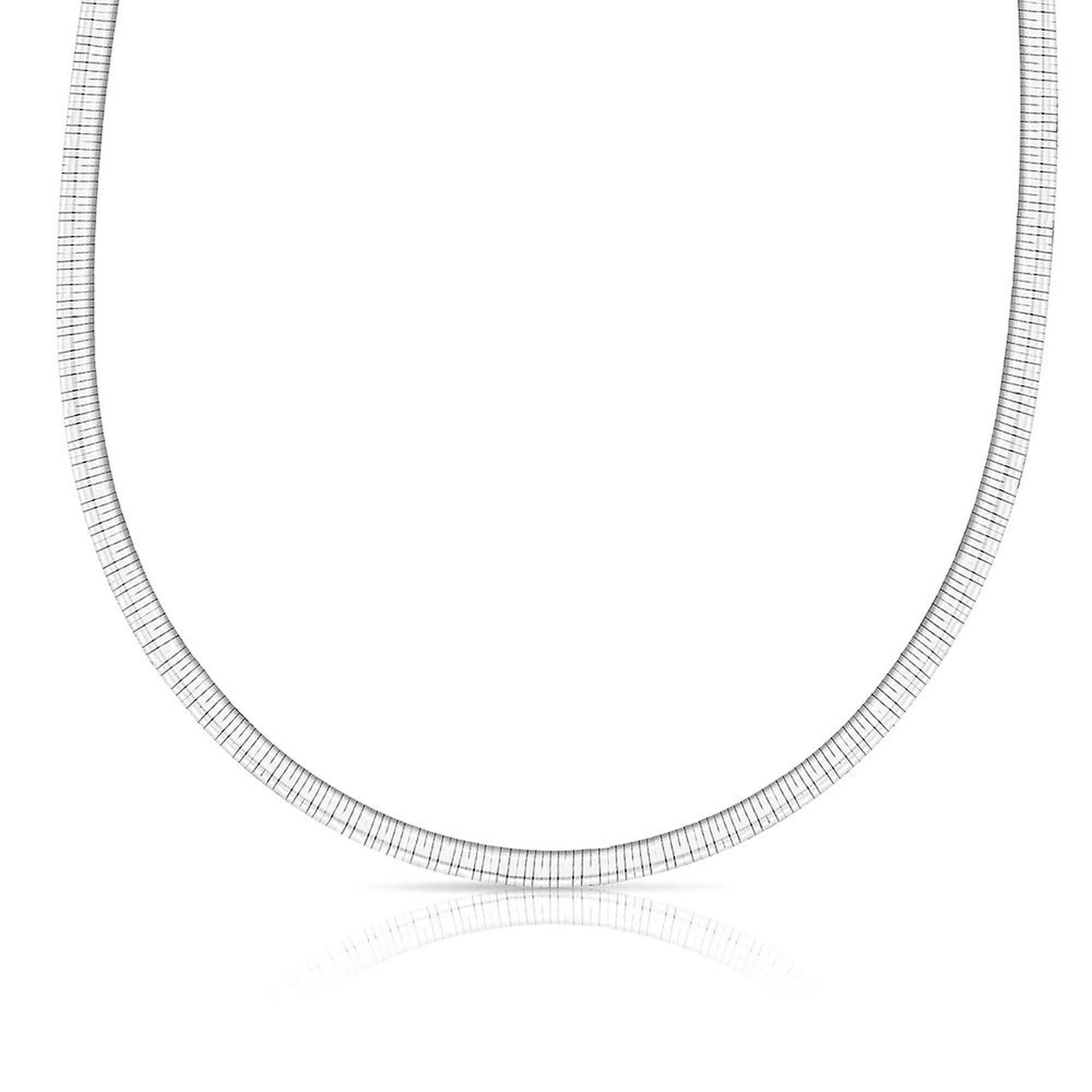 Reversible Omega Necklace in 14K Yellow & White Gold, 16" | Helzberg ...