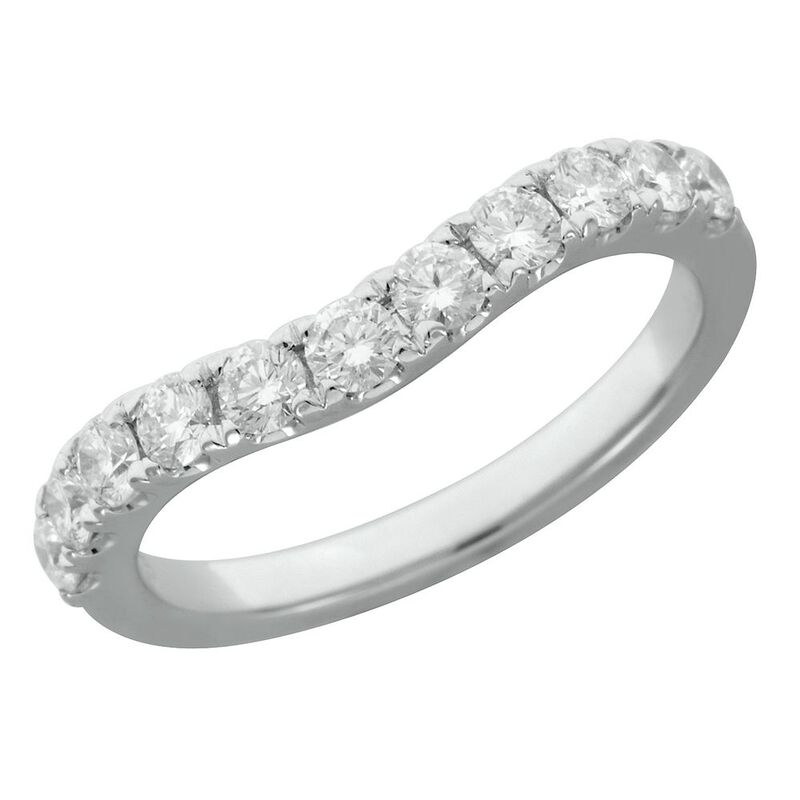 1/2 ct. tw. Diamond Contour Band in 14K Gold | Helzberg Diamonds