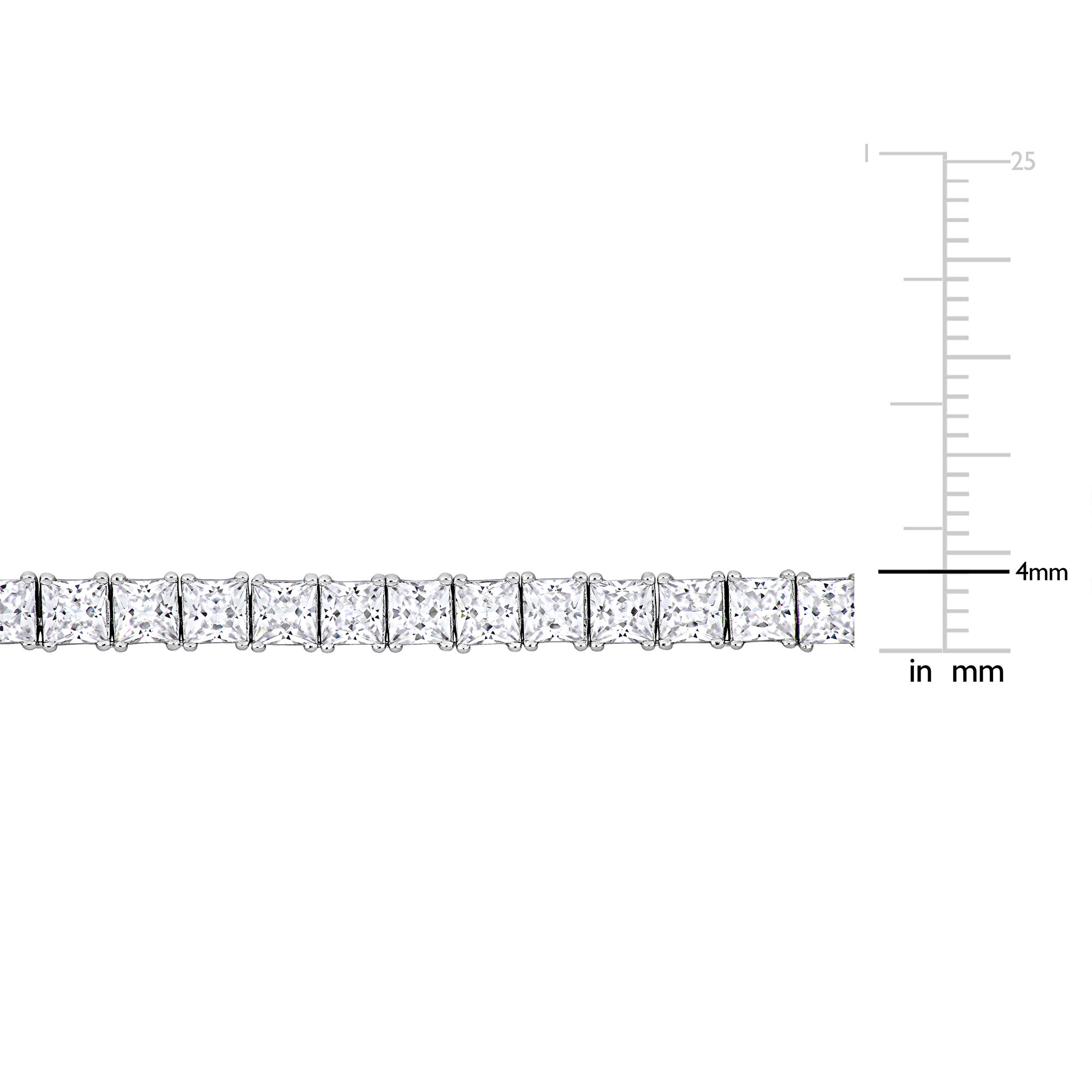 Lab-Created White Sapphire Bracelet in Sterling Silver