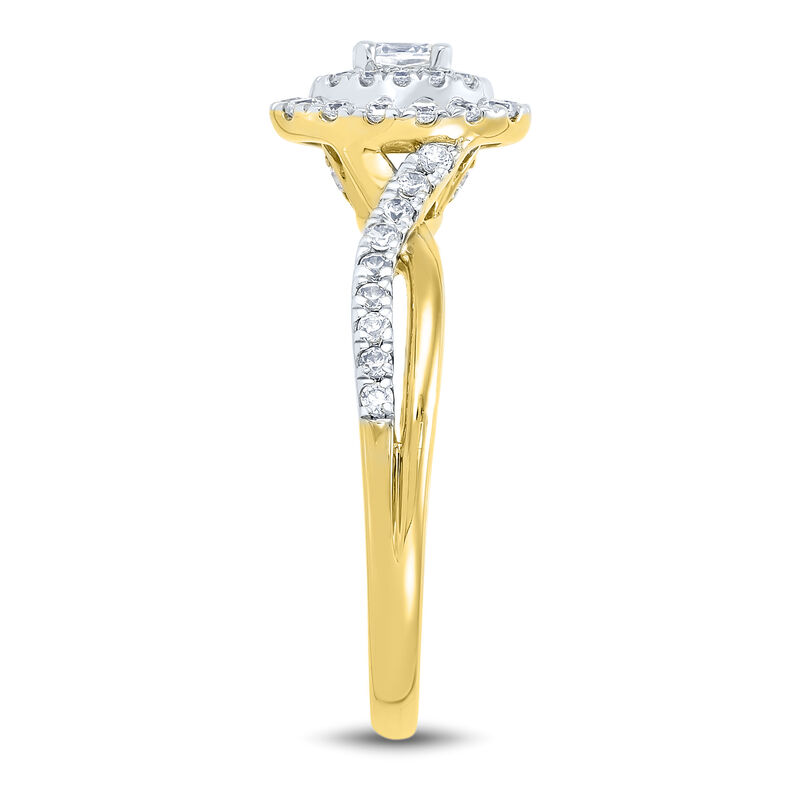 Helzberg Signature Diamond Halo Engagement Ring
