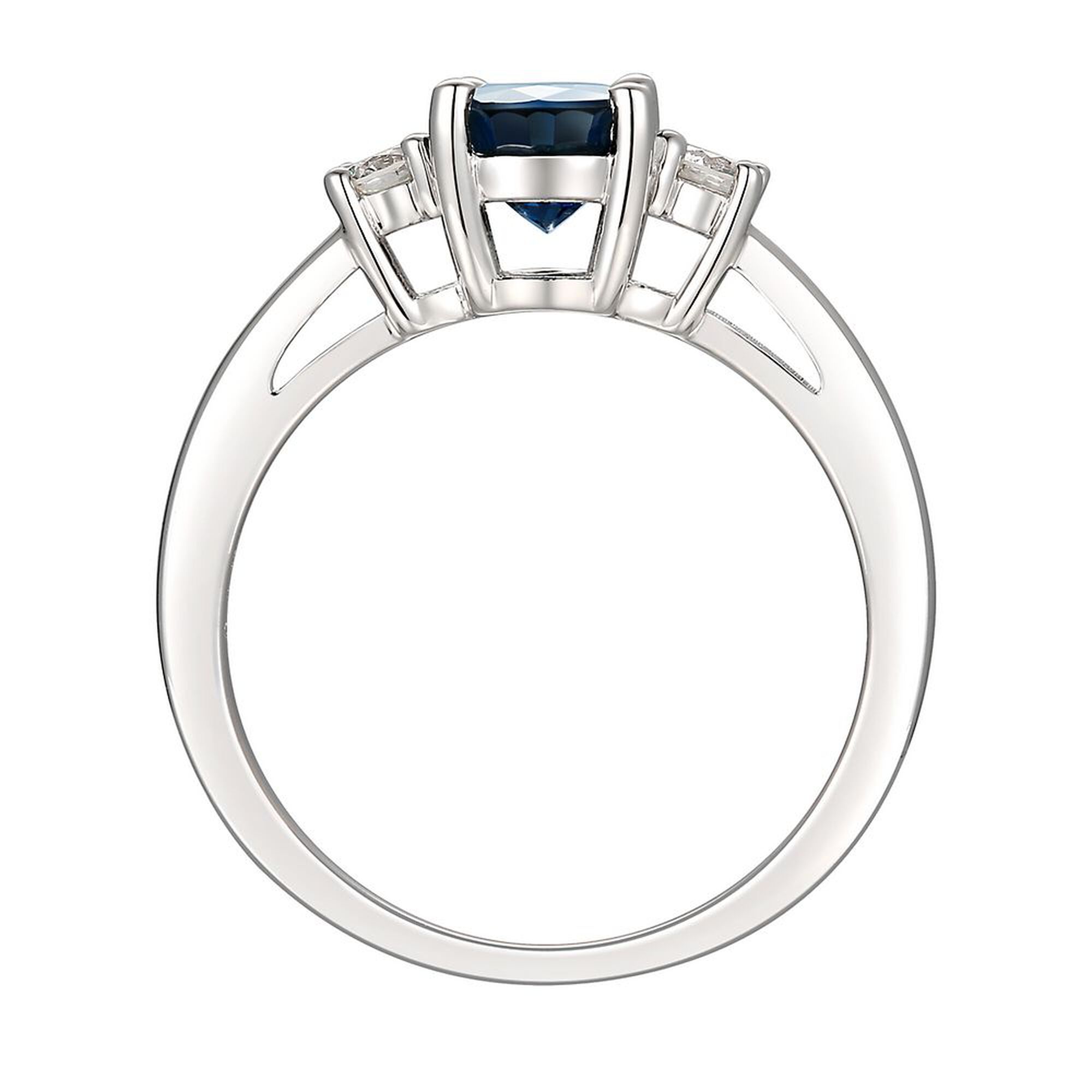 Sapphire & Diamond Ring in 14K White Gold | Helzberg Diamonds