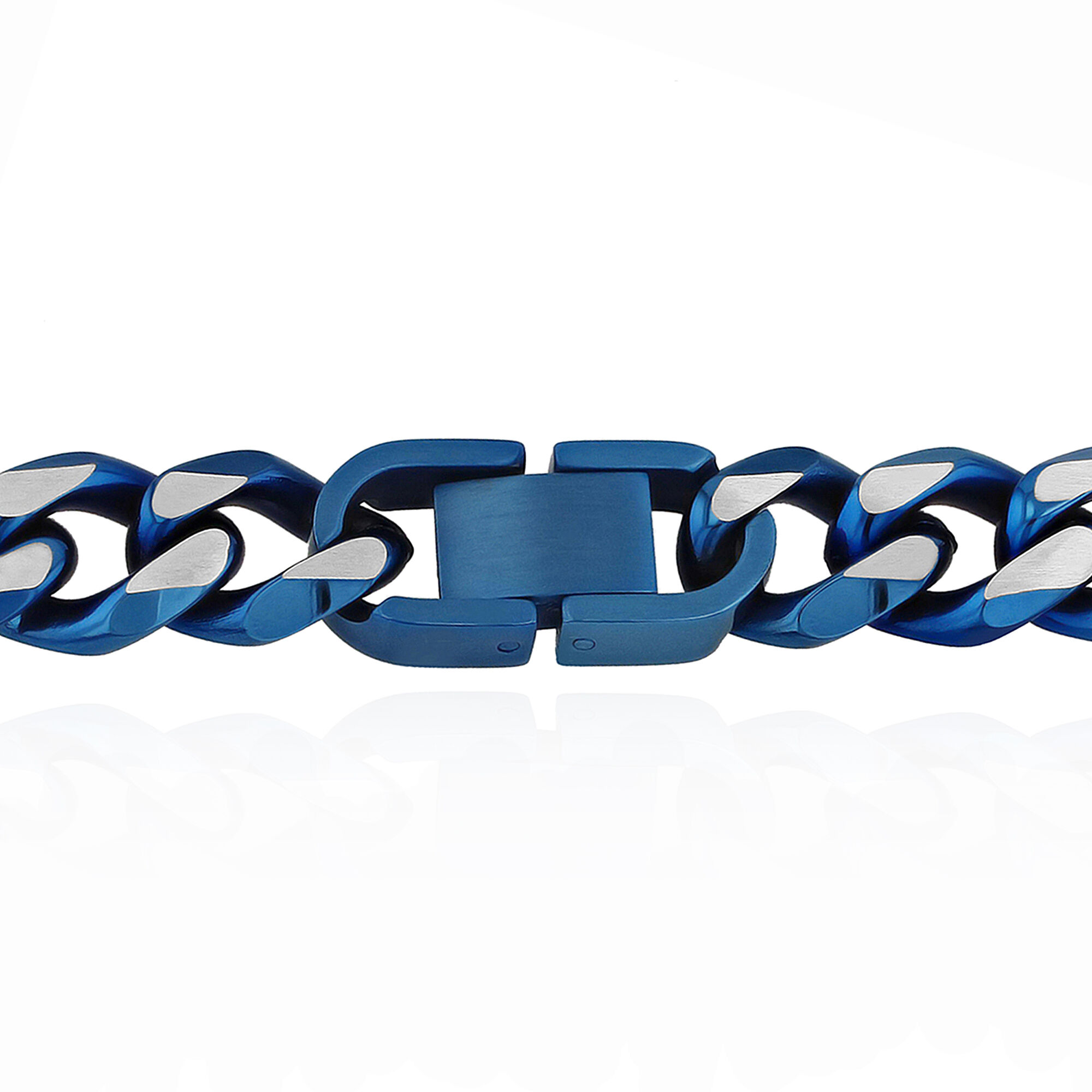 Curb Chain Necklace in Blue Ion-Plated Stainless Steel