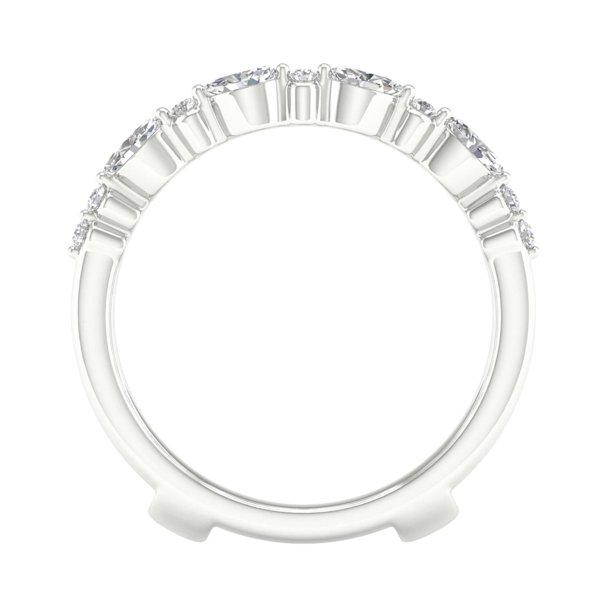 Round and Marquise Contour Ring Insert in 14K Gold (1/2 ct. tw.)