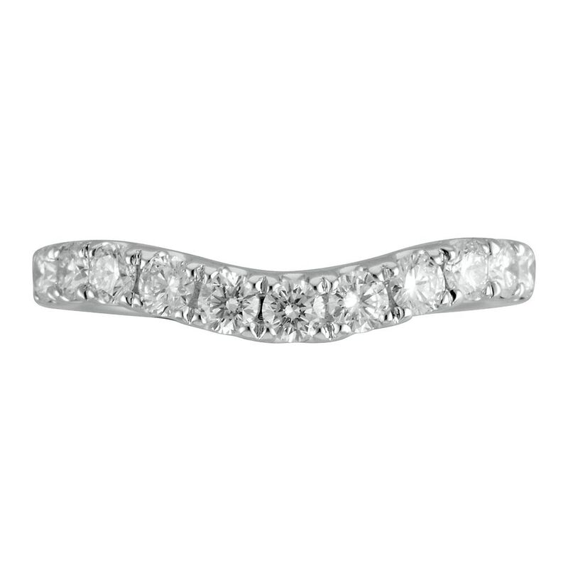 1/2 ct. tw. Diamond Contour Band in 14K Gold | Helzberg Diamonds