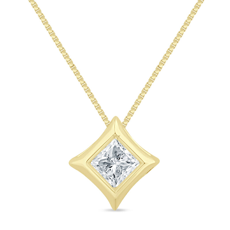 Diamond Starra Pendant in 14K Gold