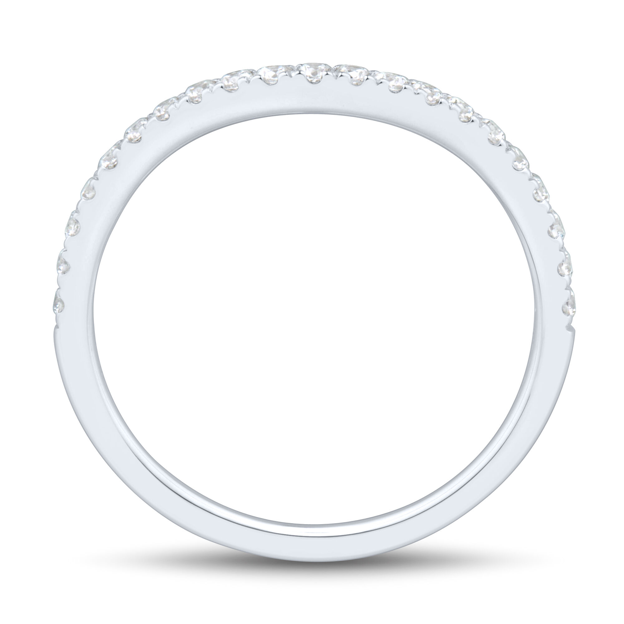 Helzberg Lab Grown Diamonds Lab Grown Diamond Contour Band in 14K Gold ...