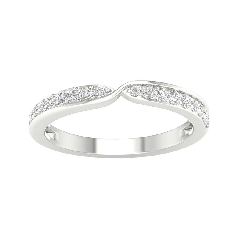 Pinched Diamond Stack Band in 10K Gold (1/4 ct. tw.)