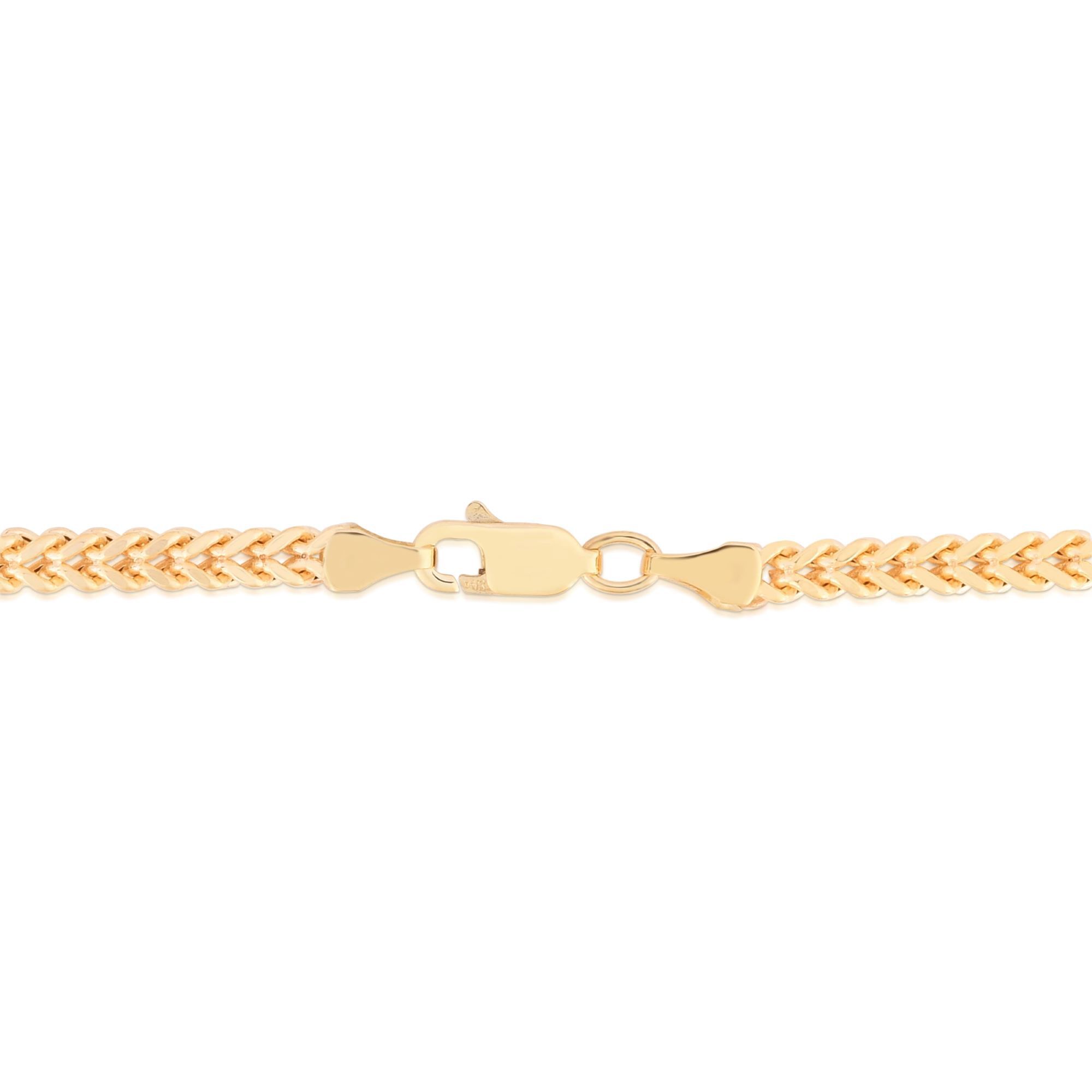 Square Franco Link Chain in 14K Gold, 3MM
