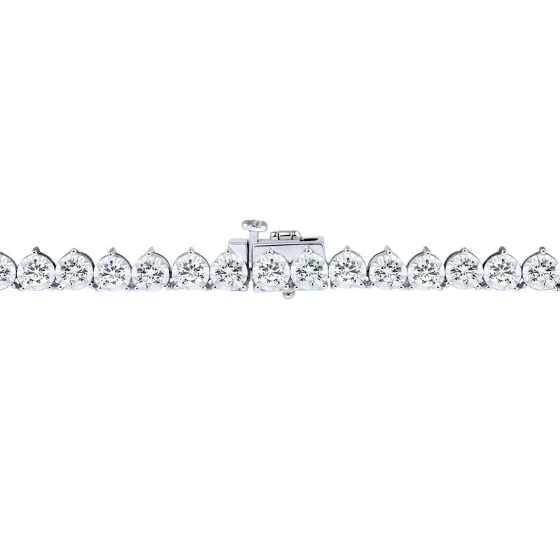 Helzberg Lab Grown Diamonds Tennis Necklace in 14K White Gold (10 ct. tw.)