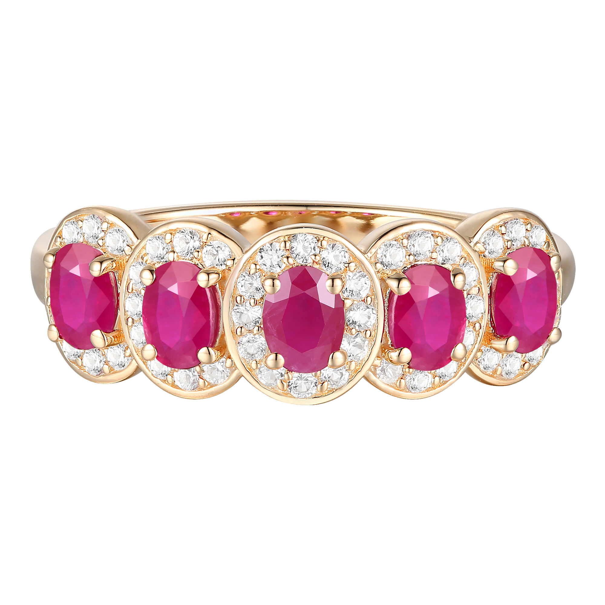 Gemstone & Diamond Ring in 14K Gold