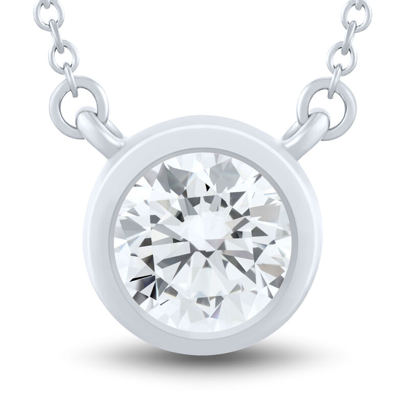 Helzberg Lab Grown Diamonds Lab Grown Diamond Bezel-Set Solitaire Pendant