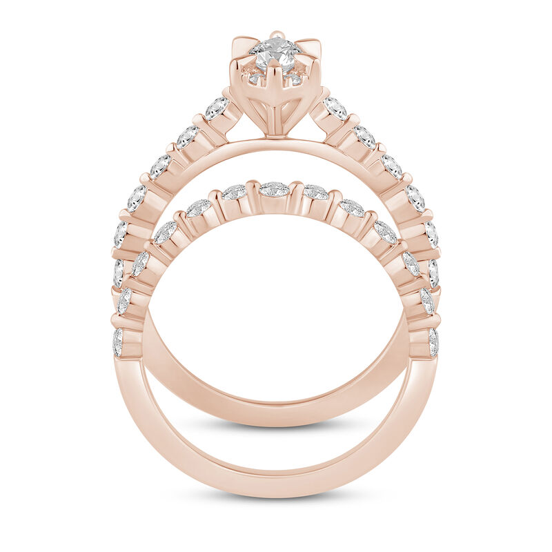 Helzberg Signature Diamond Halo Engagement Ring Set