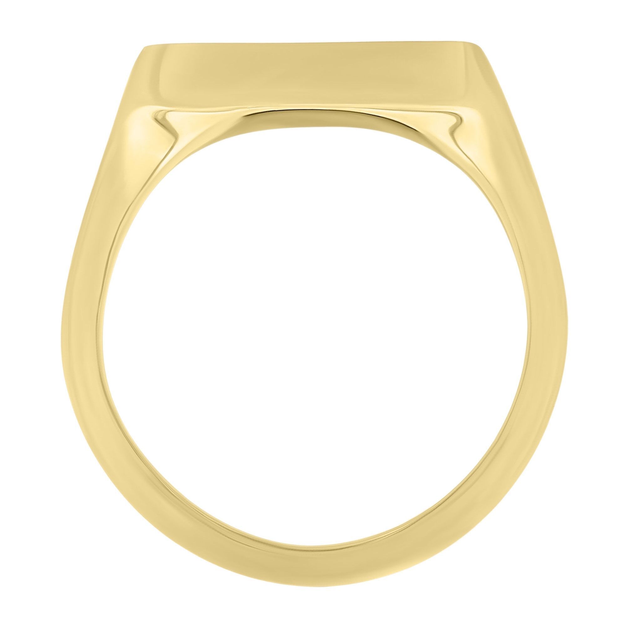 Lashbrook® Rectangle Signet Ring with Lapis Inlay in 14K Yellow Gold