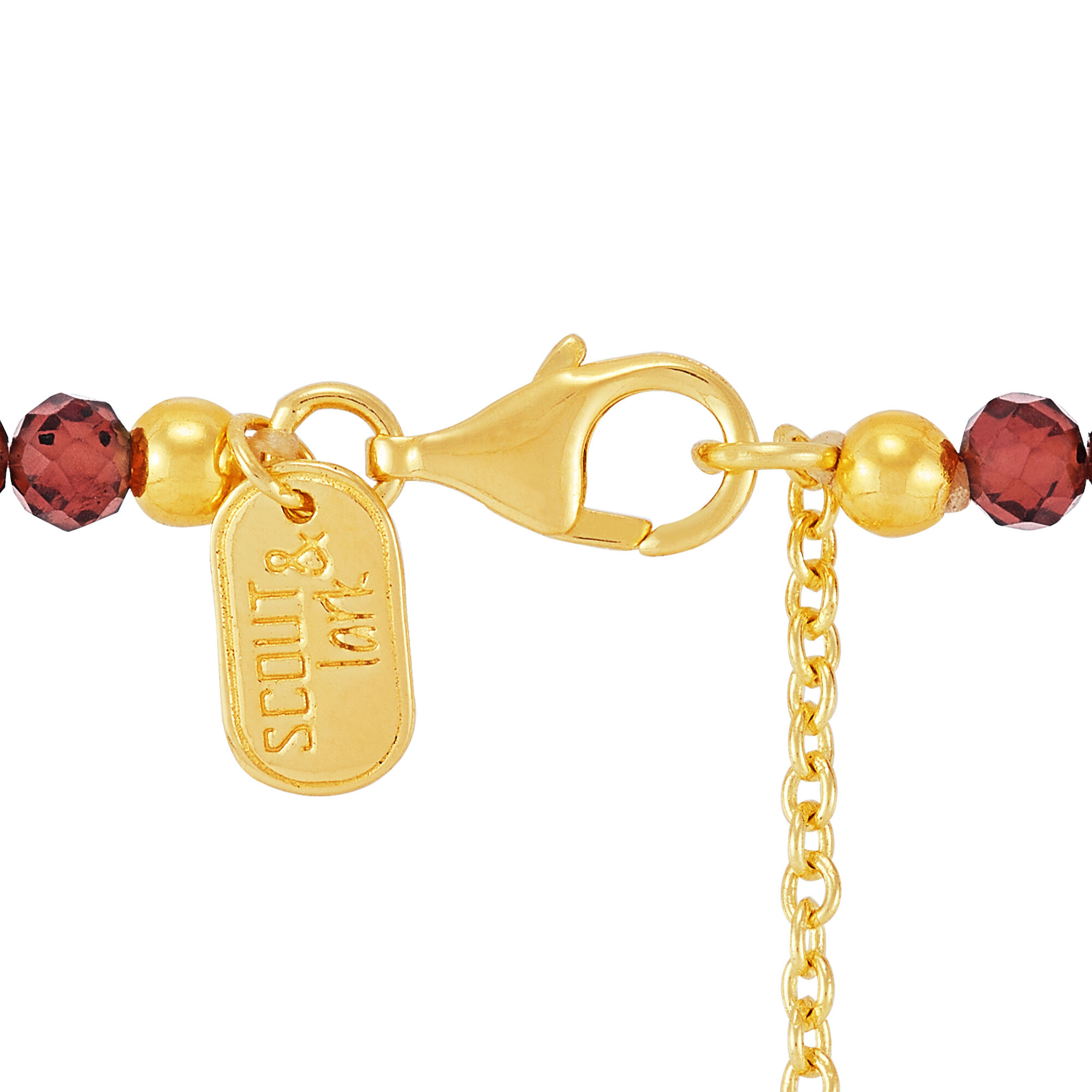 Scout & Lark Beaded Gemstone Necklace in Vermeil