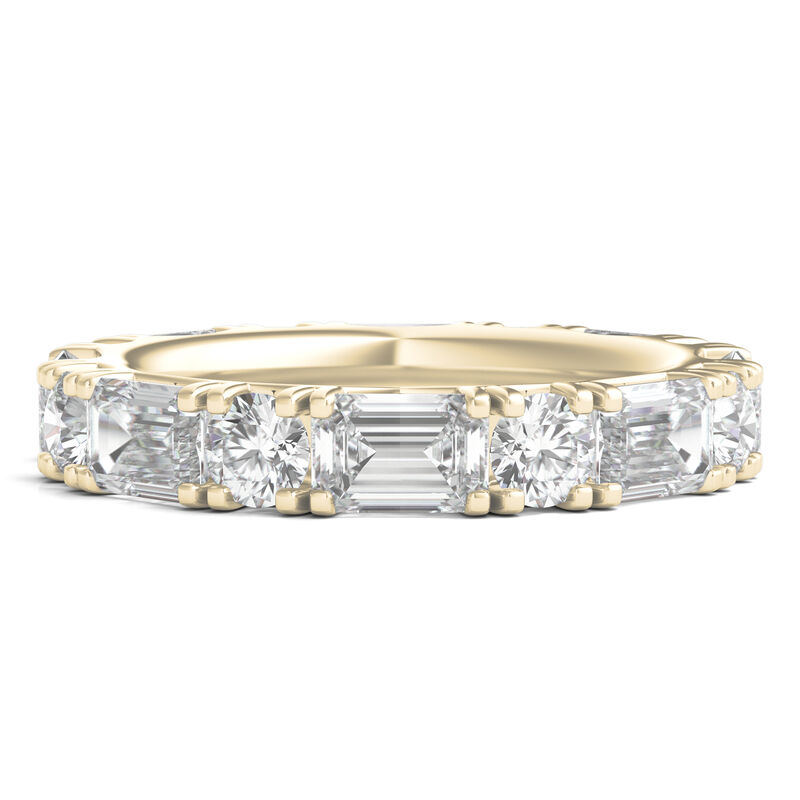 Round and Emerald-Cut Diamond Eternity Band