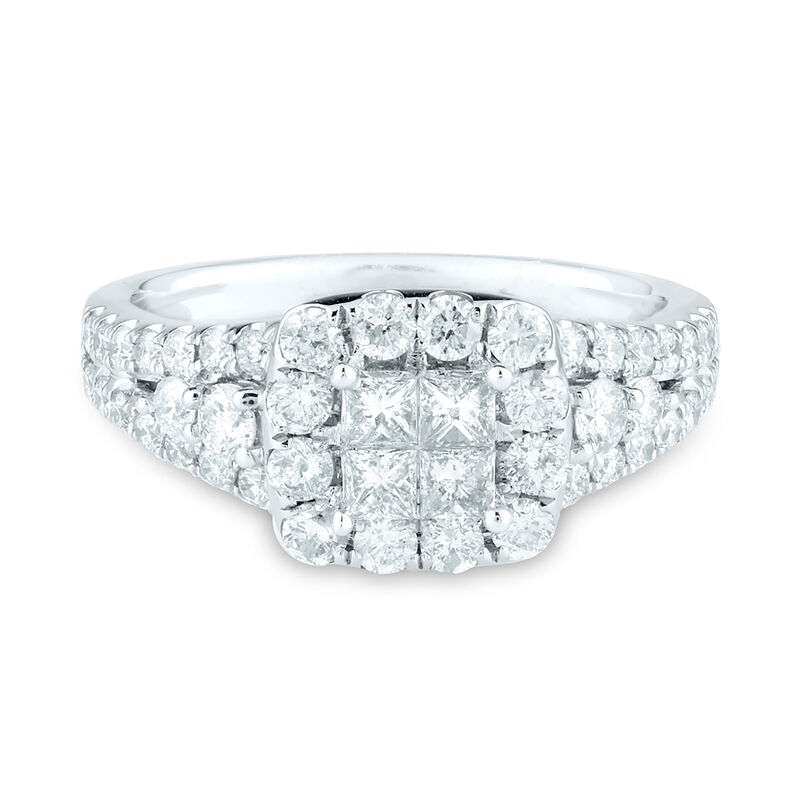 Diamond Composite Engagement Ring in 14K White Gold (1 1/4 ct. tw.)