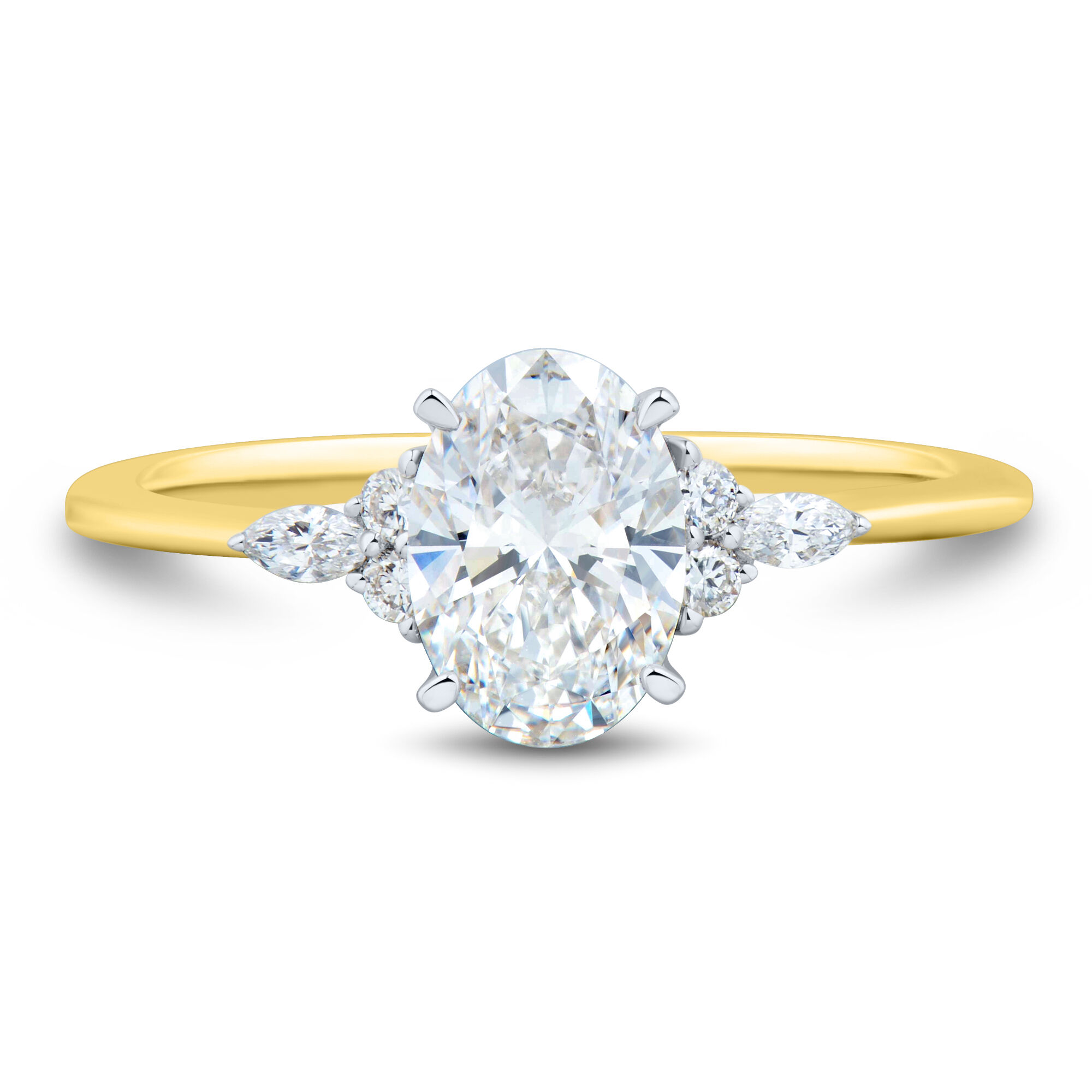 Helzberg Lab Grown Diamonds Lab Grown Oval Engagement Ring