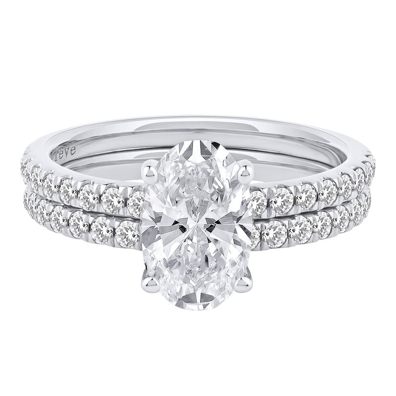 rêve Charlotte Lab Grown Diamond Oval-Shaped Engagement Ring Set in 14K ...