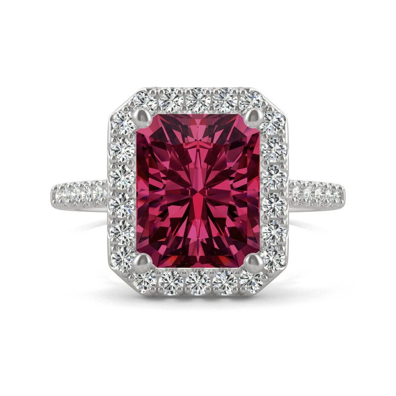 Princess Cut Ruby Engagement Rings