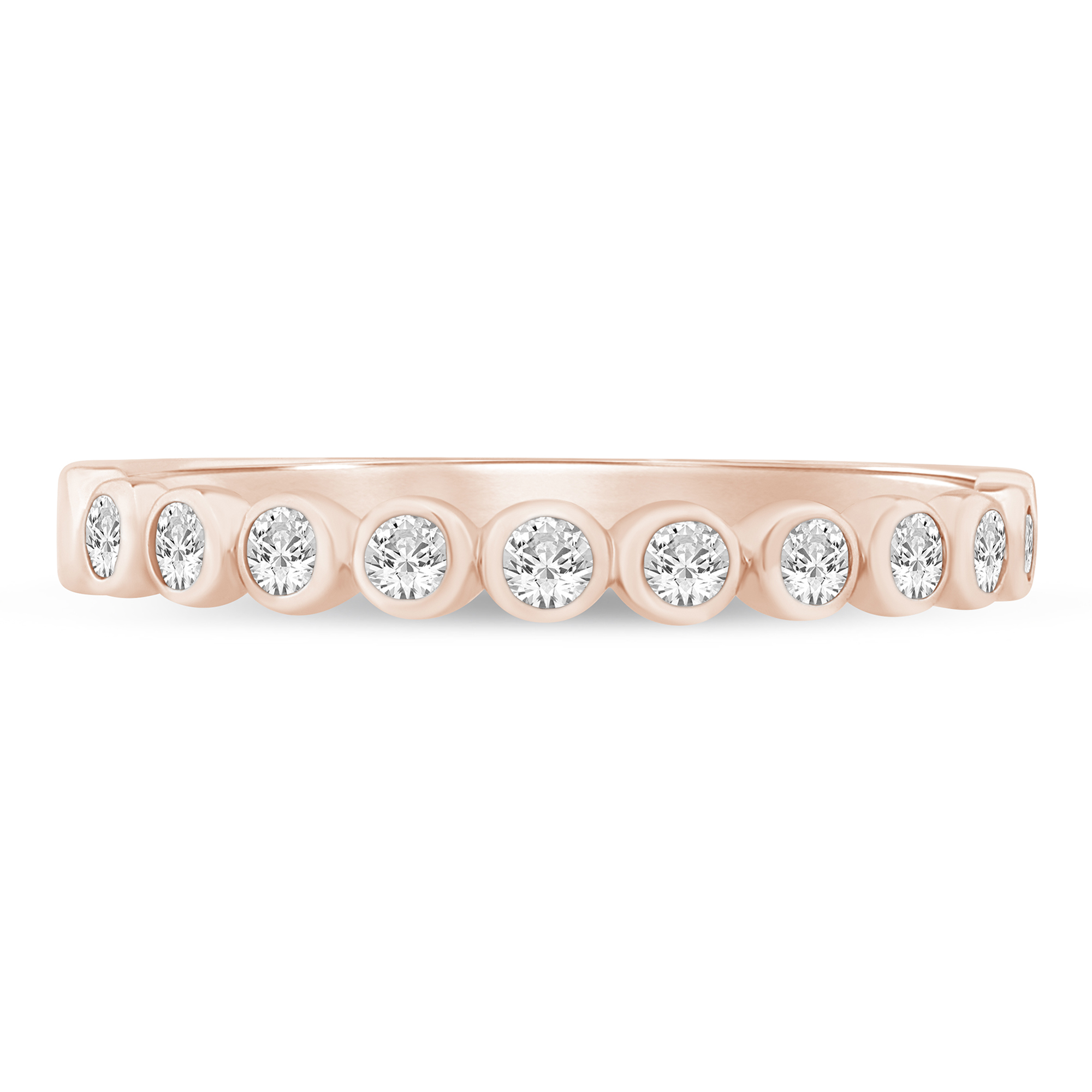 Helzberg Lab Grown Diamonds Lab Grown Diamond Bezel-Set Stack Band