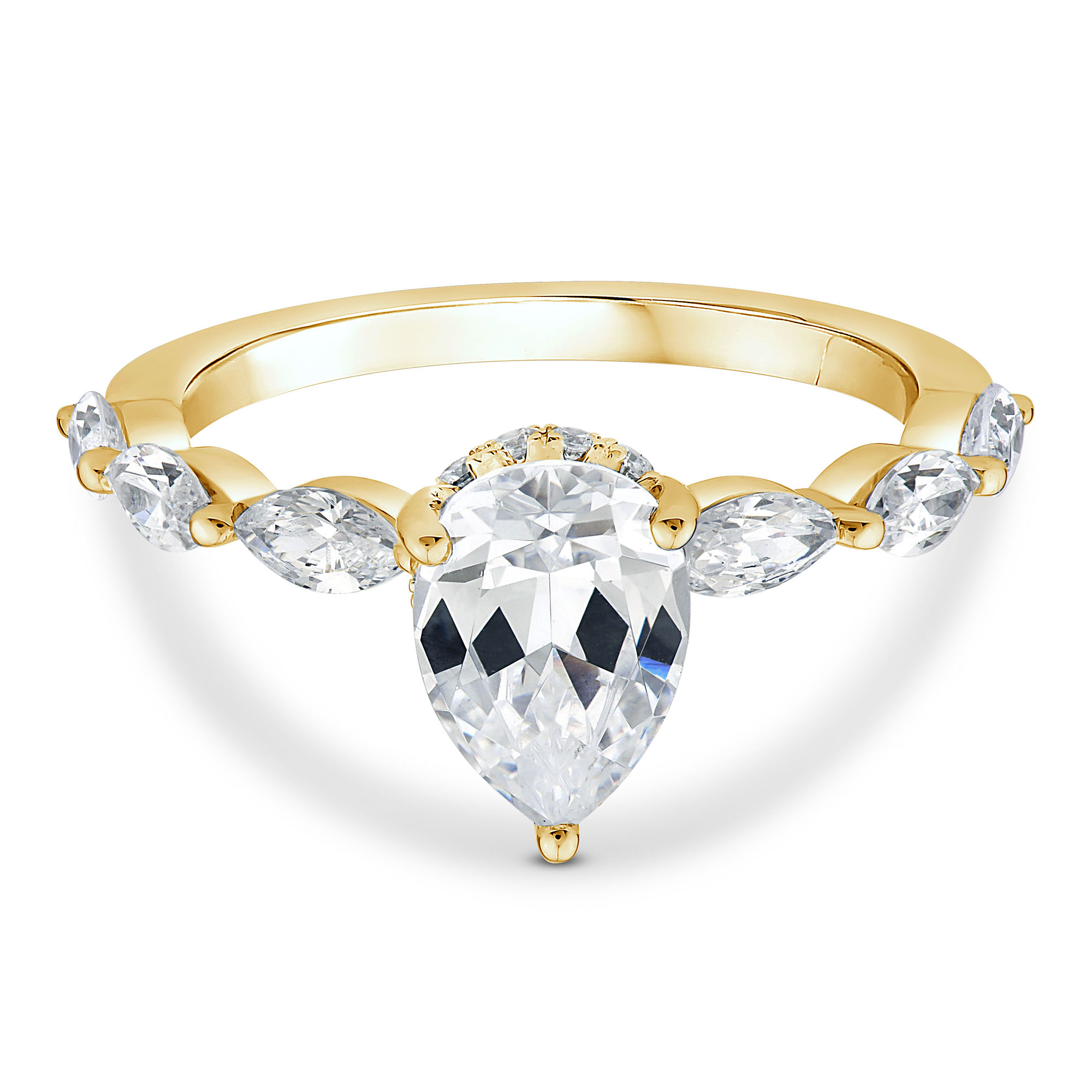 Helzberg Lab Grown Diamonds Lab Grown Diamond Pear-Shaped Engagement Ring