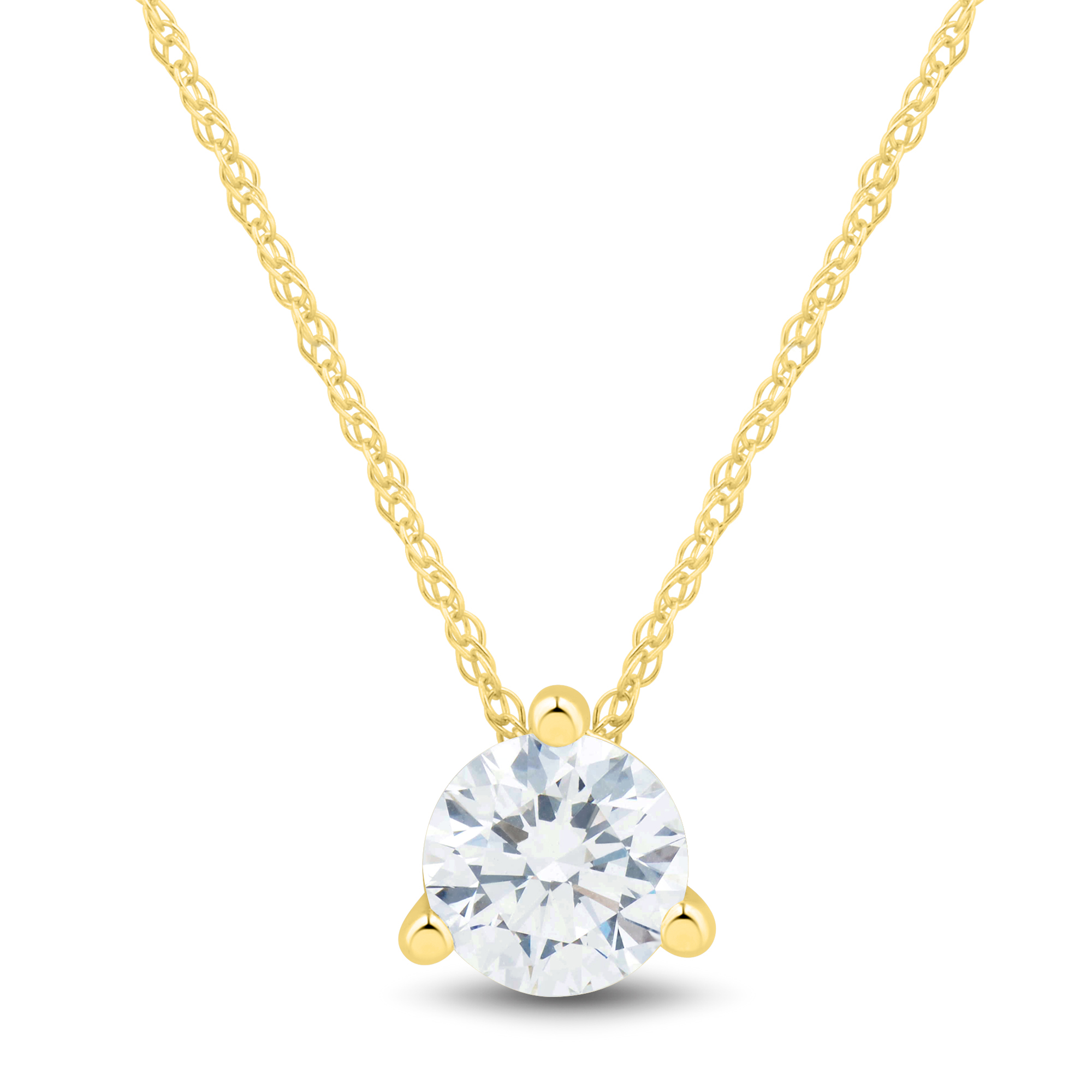 Helzberg Lab Grown Diamonds Lab Grown Diamond Solitaire Pendant in 14K Gold